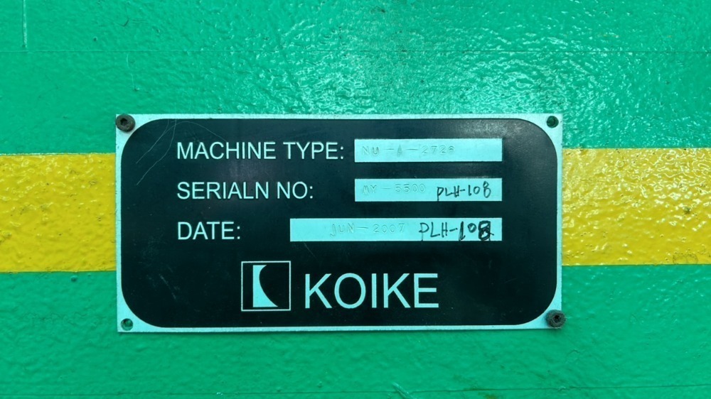 CNC PLASMA CUTTING MACHINE KOIKE SANSO KOGYO CO.,Ltd MYNUC 5500 D ...